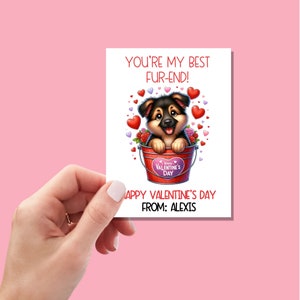 Editable Puppy Valentine Cards Printable, Dog Classroom Valentine's Day ...