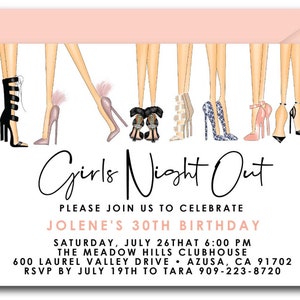 Girls Night Out Birthday Invitation Ladies Night Out Birthday - Etsy
