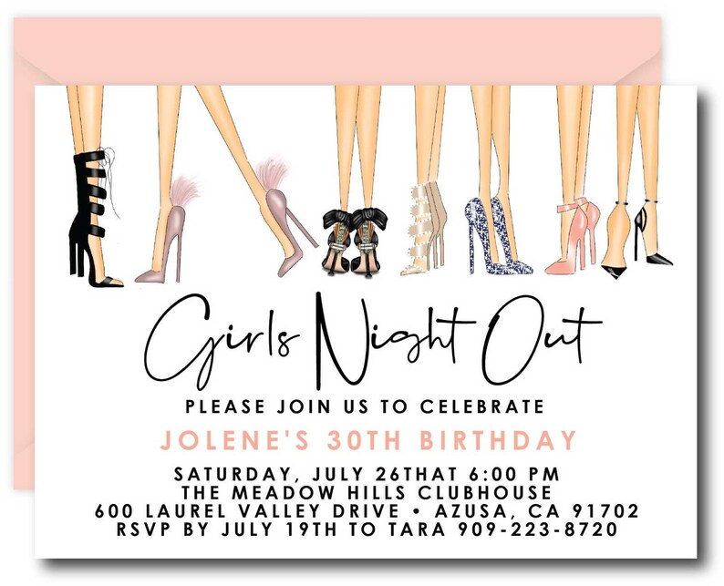 Girls Night Out Birthday Invitation Ladies Night Out Birthday - Etsy