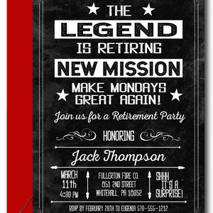 The Legend Retirement Invitation Template (digital Download) - Etsy