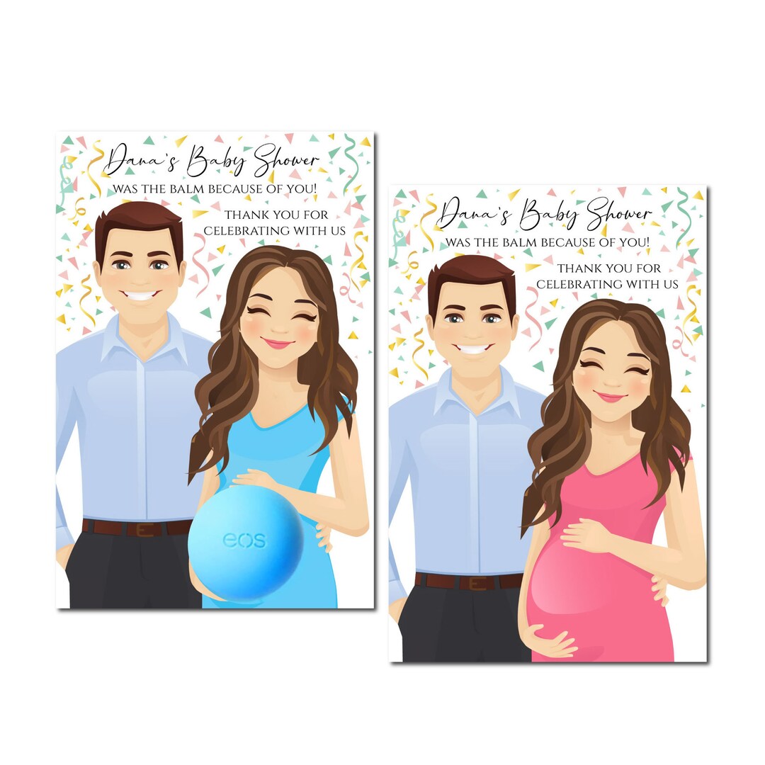 Couple EOS Baby Shower Favor, Co-ed EOS Lip Balm Baby Shower Favors ...