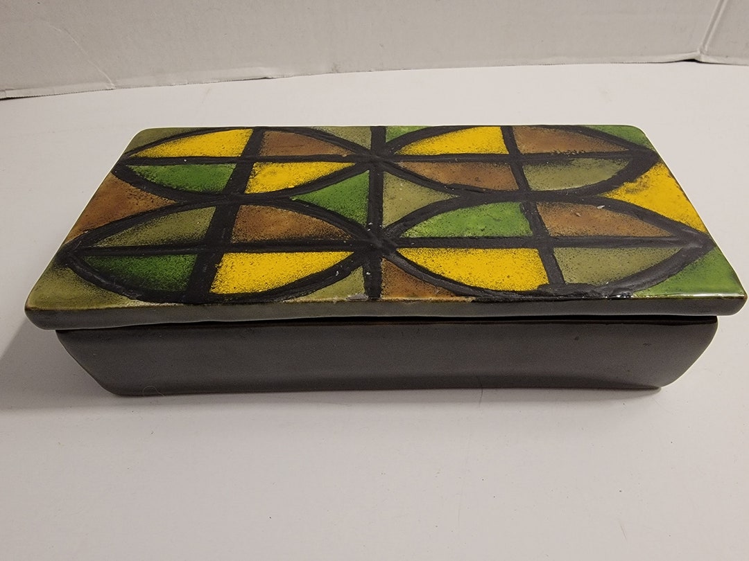 Vintage Bitossi Ceramic Cigarette Box - Etsy