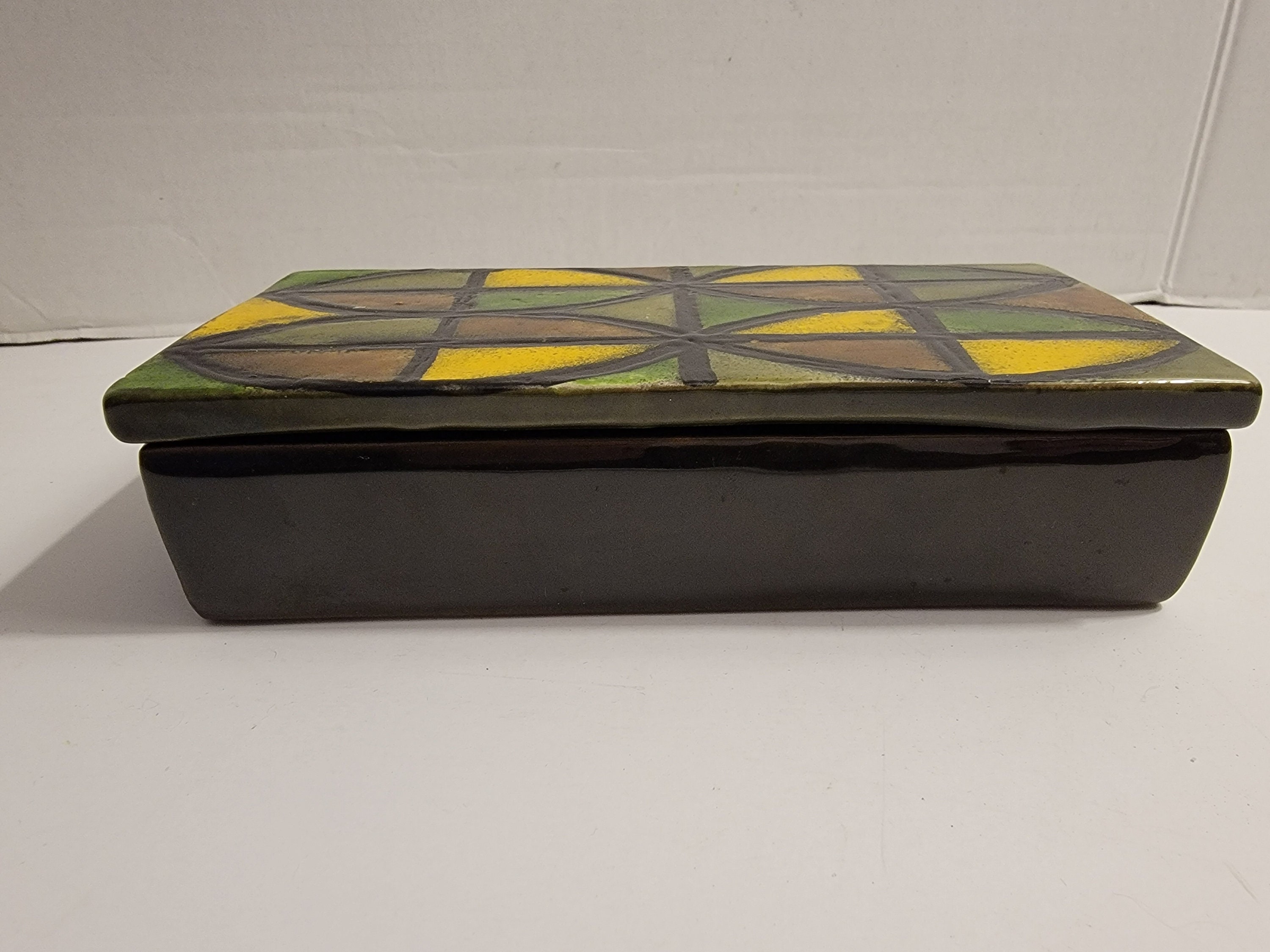 Vintage Bitossi Ceramic Cigarette Box - Etsy
