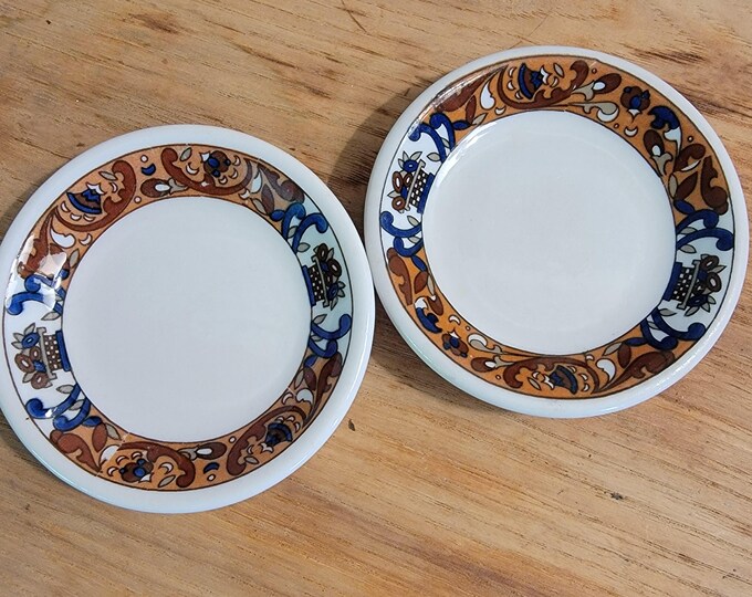 Vintage Shenango Butter Pats (2), Restaurant Ware, Hotel Ware, Navy ...