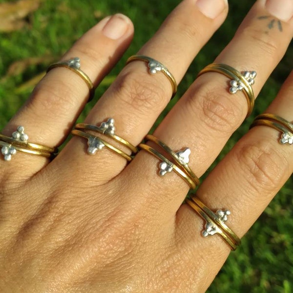 Mixed Metal Ring - Etsy