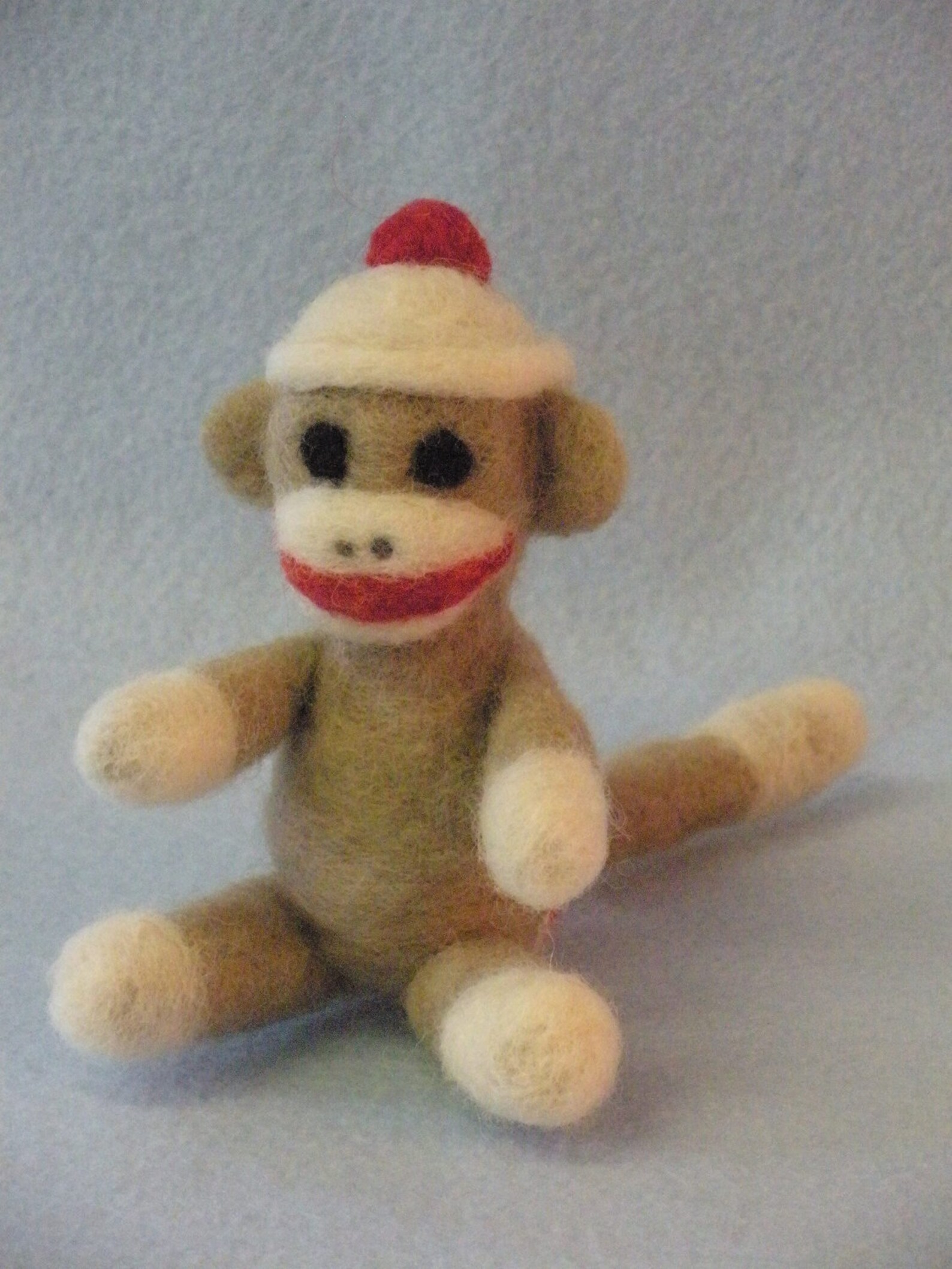 Miniature Needle Felted 'sock Monkey' - Etsy