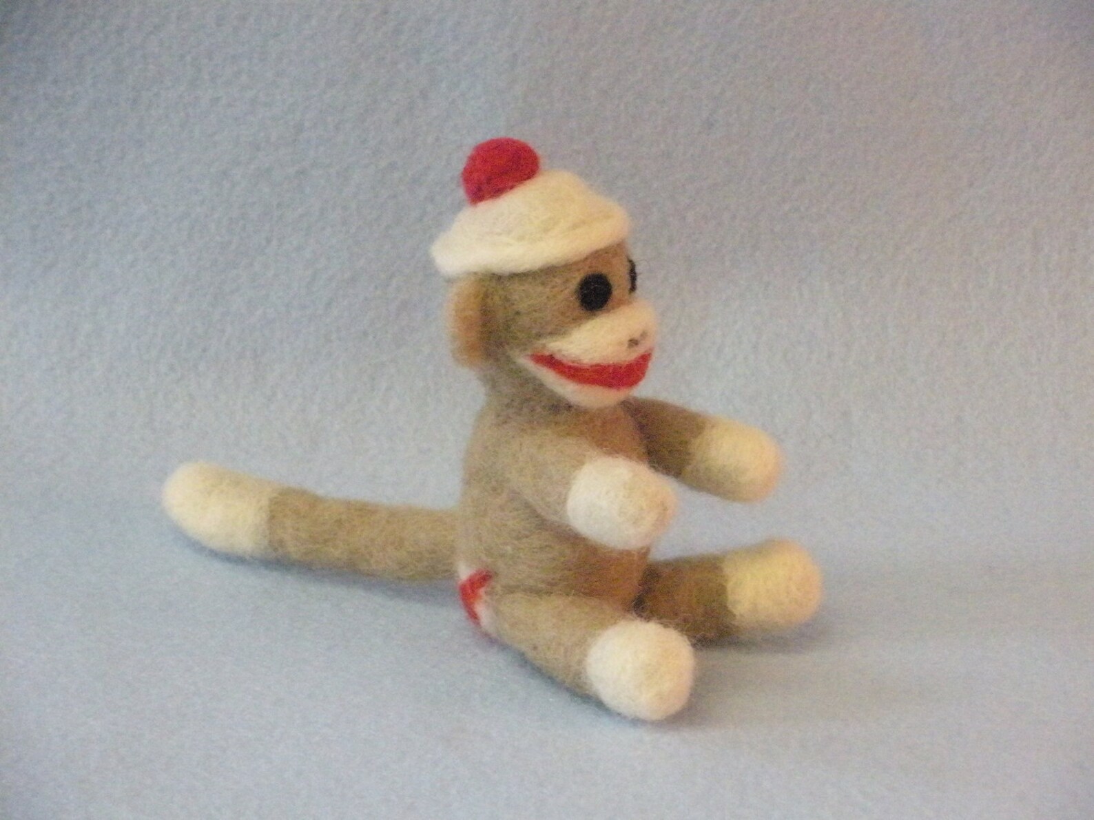 Miniature Needle Felted 'sock Monkey' - Etsy