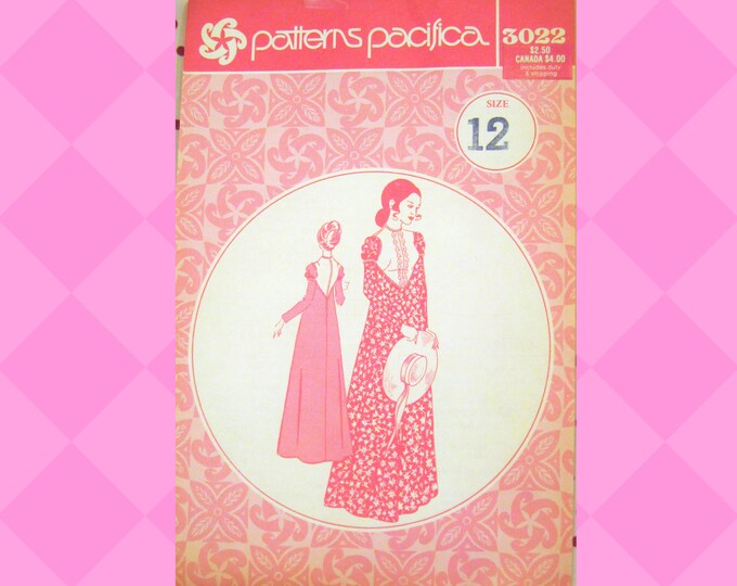 Patterns Pacifica 3022 Hawaiian Dress Size 10. Vintage 1970s Hawaiian ...