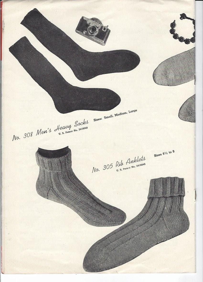Sock Pattern Knitting 1940s Two Needle Sock Pattern Knitting Cable ...