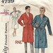Vintage Simplicity 4739 Men's Robe Size 38-40 Chest 1963. - Etsy