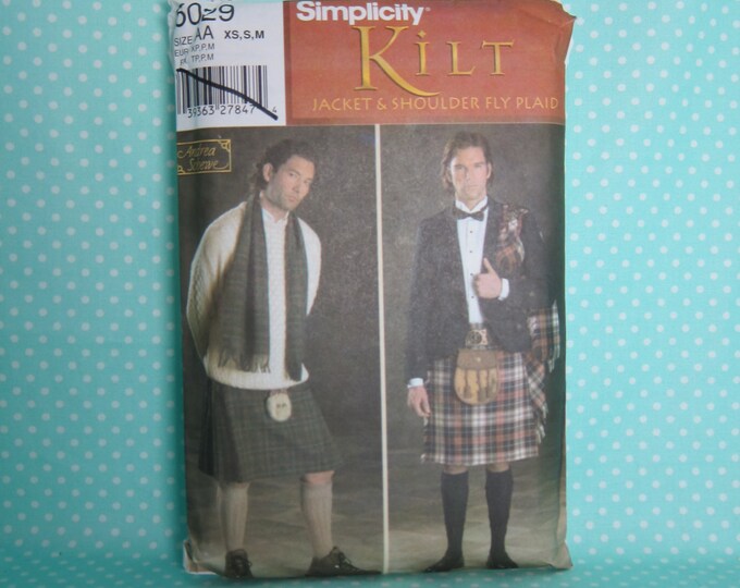 Kilt Costume Pattern. Simplicity 5029. Men's Adult Sizes:xs,s,m. Kilt ...