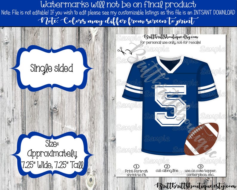 Football Cake Topper Football Centerpieces Sport Themed Party Decor ...