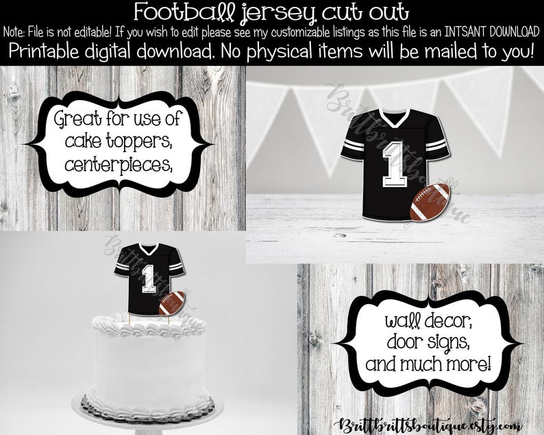 Football Cake Topper Football Centerpieces Sport Themed Party Decor ...
