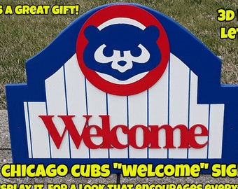 Chicago Cubs Welcome Sign - Etsy
