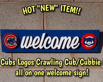 Welcome Chicago Cubs Sign - Etsy