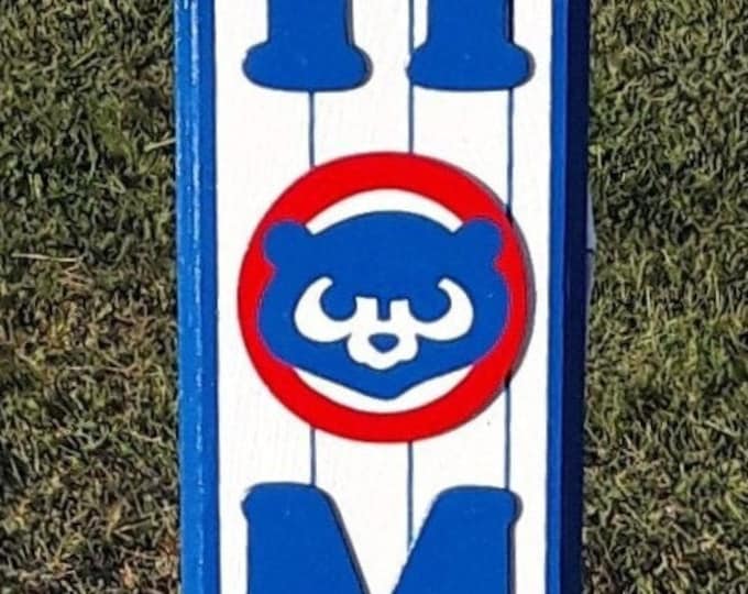 Chicago Cubs "cubs Home" Wood Decor Sign | Chicago Cubs Gifts | Chicago ...