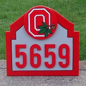 Ohio State Buckeyes Address Sign Custom Made Wood Decor Sign Ohio State ...
