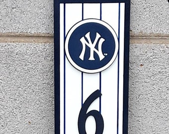 NEW YORK YANKEES Address Sign Custom Wood Decor New York | Etsy