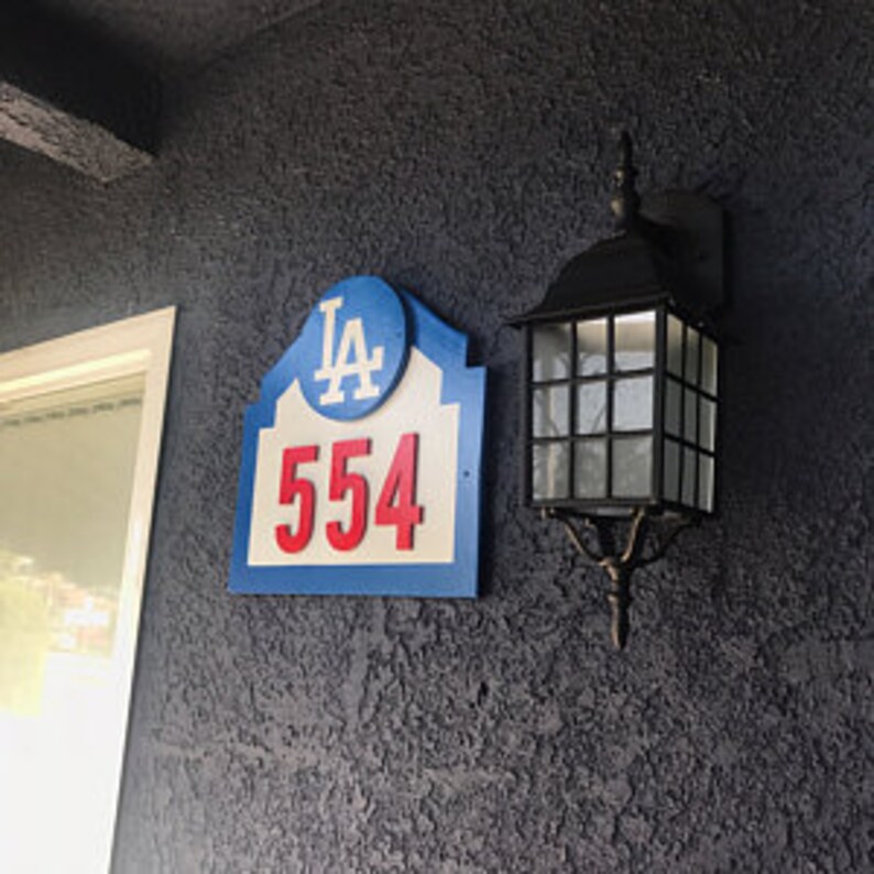 LOS ANGELES DODGERS Address Sign Custom Made for Home | Etsy