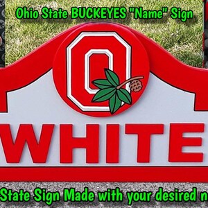 OHIO STATE Buckeyes Sign With Your NAME Custom Made, Wood Decor Sign ...