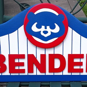 Chicago Cubs Name Sign "cubbies" Custom Made Wood Decor Sign | Chicago ...