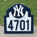 NEW YORK YANKEES Address Sign Custom Wood Decor New York Yankees Gifts ...