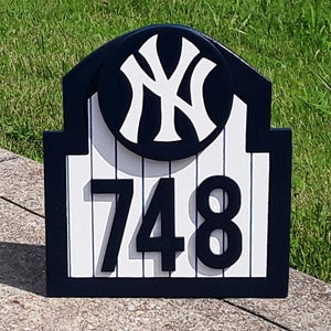 New York Yankees Address Sign Custom Wood Decor | New York Yankees ...