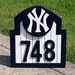New York Yankees Address Sign Custom Wood Decor | New York Yankees ...