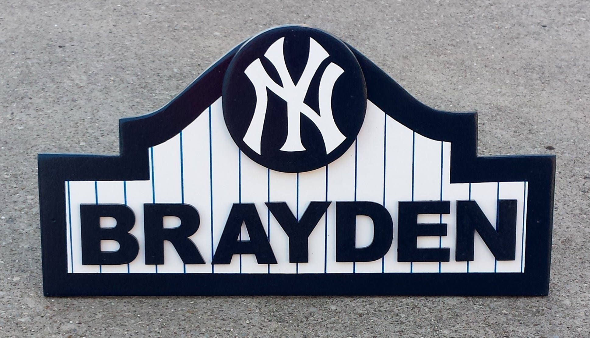 NEW YORK YANKEES Name Sign Custom Wood Decor New | Etsy