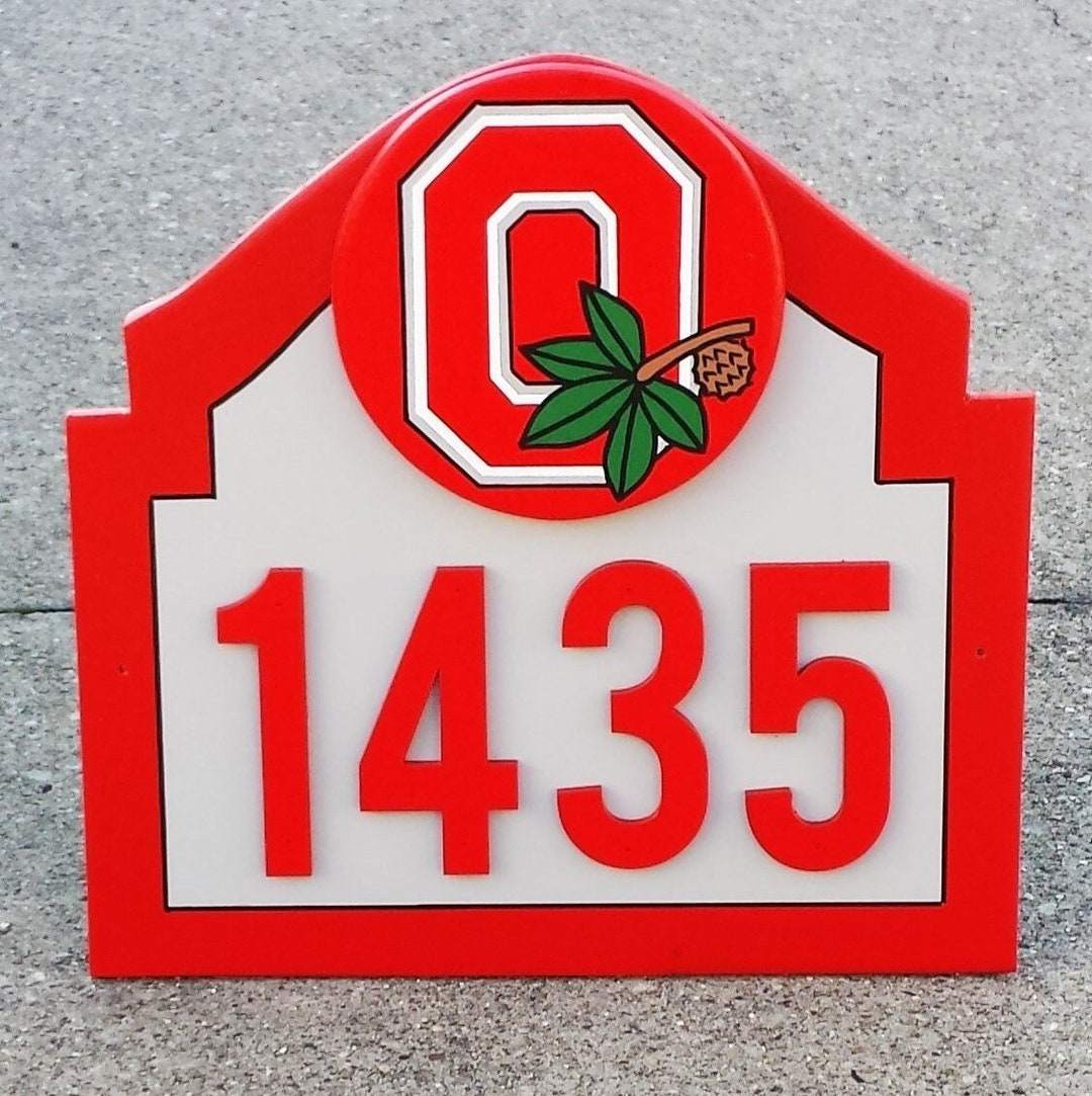 Ohio State Buckeyes Address Sign Custom Made Wood Decor Sign Ohio State ...