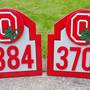 Ohio State Buckeyes Address Sign Custom Made Wood Decor Sign Ohio State ...
