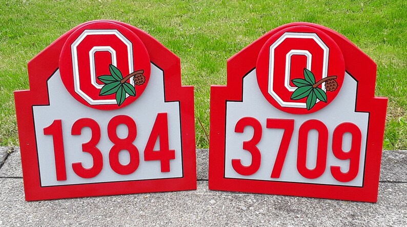 OHIO STATE Buckeyes Address Sign Custom Made Wood Decor Sign - Etsy