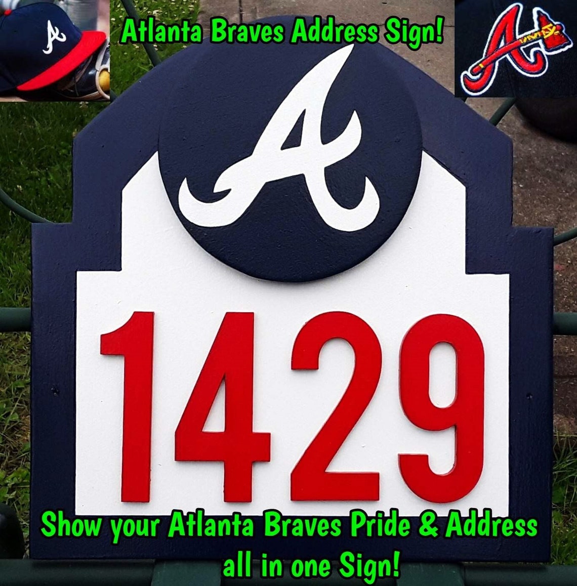ATLANTA BRAVES Address Sign Custom Made for Home Apartment - Etsy