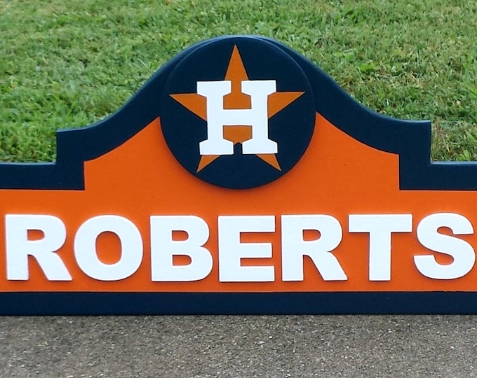 Houston Astros Sign With Your NAME Custom Made, Wood Decor Done in ...