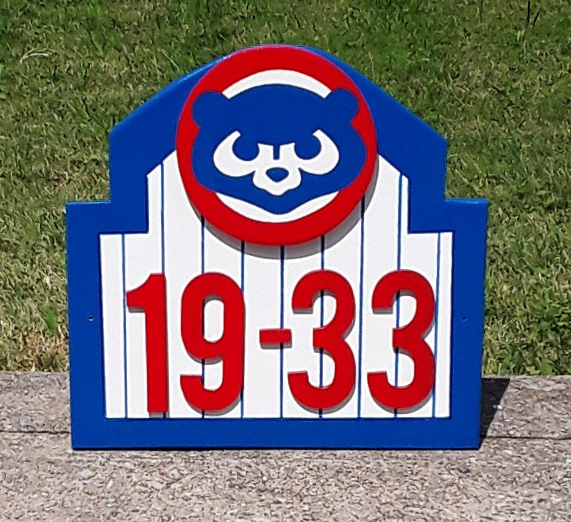 CHICAGO CUBS Address Sign CUBBIES Custom Made | Etsy