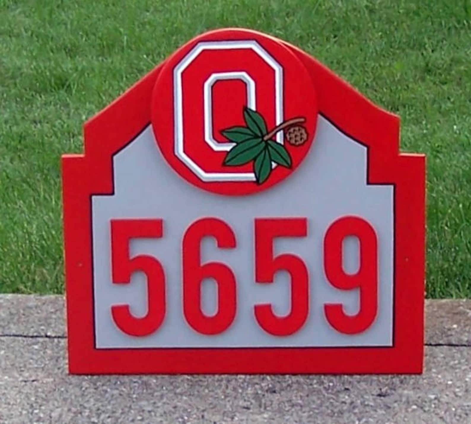 OHIO STATE Buckeyes Address Sign Custom Made Wood Decor Sign - Etsy