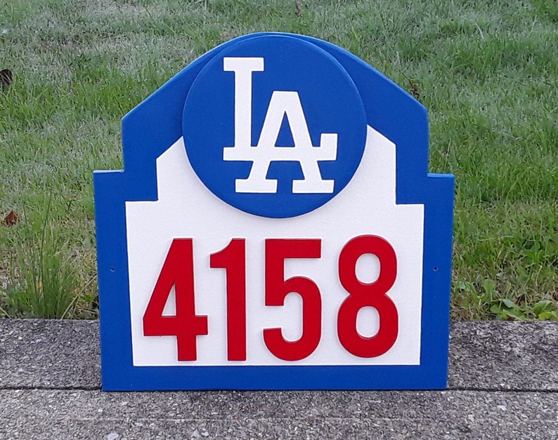 LOS ANGELES DODGERS Address Sign Custom Made for Home | Etsy