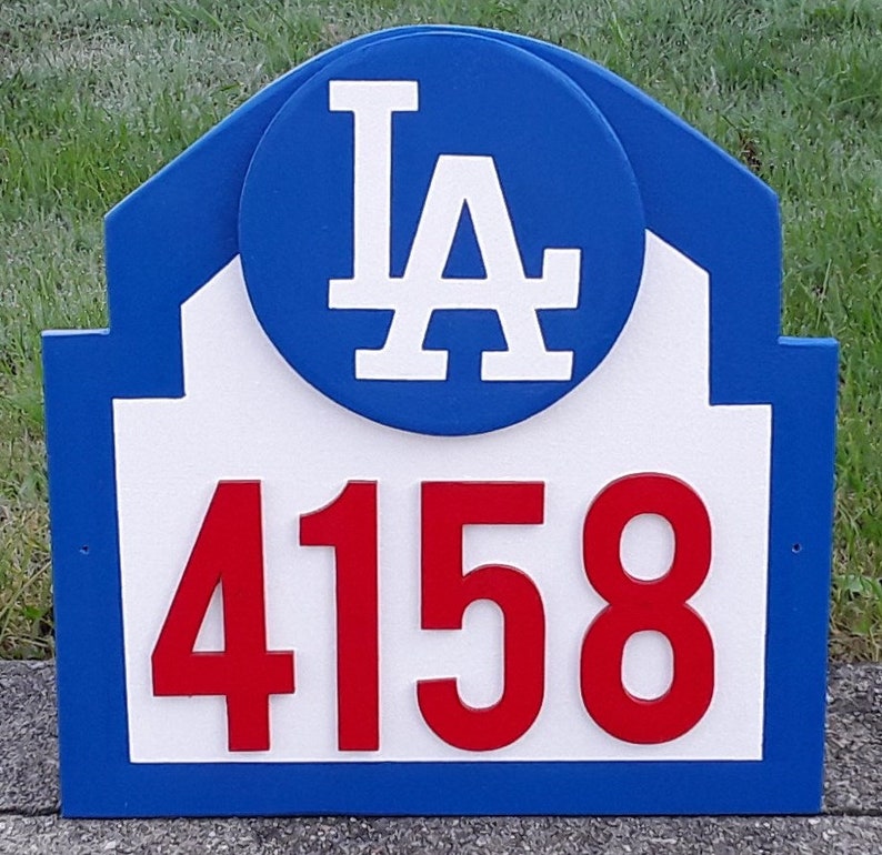 LOS ANGELES DODGERS Address Sign Custom Made for Home | Etsy