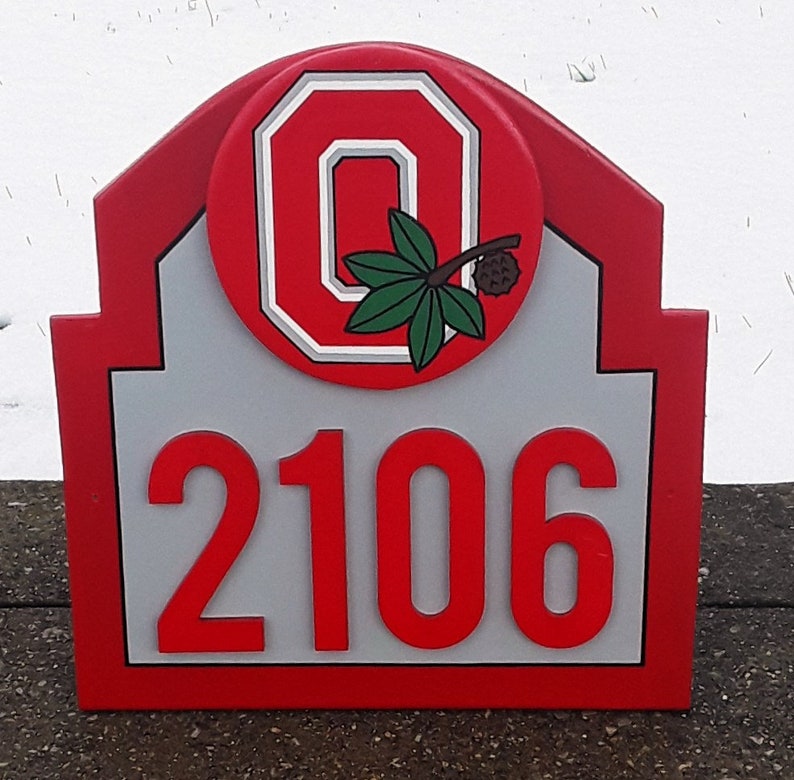 OHIO STATE Buckeyes Address Sign Custom Made Wood Decor Sign - Etsy