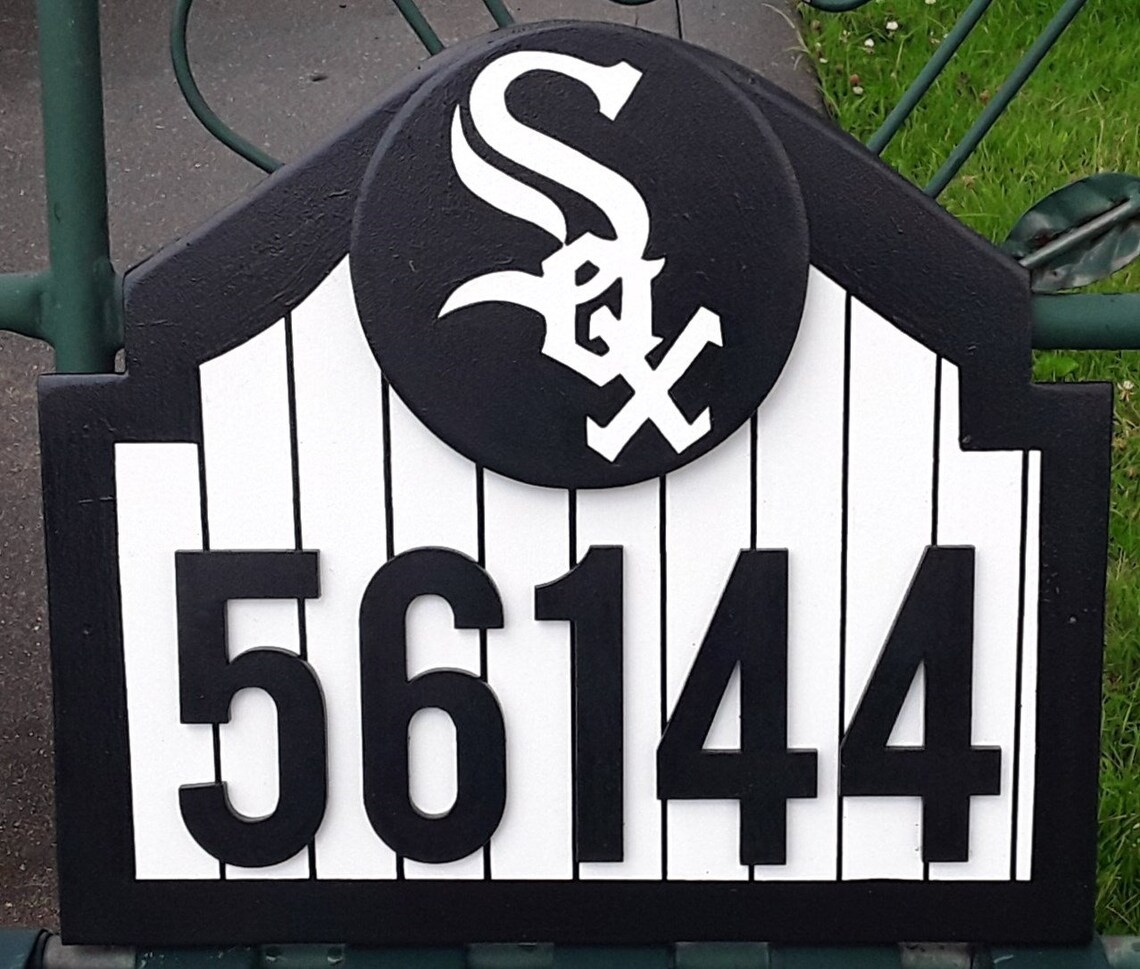 CHICAGO WHITE SOX Address Sign Custom Made Wood Decor Sign / - Etsy