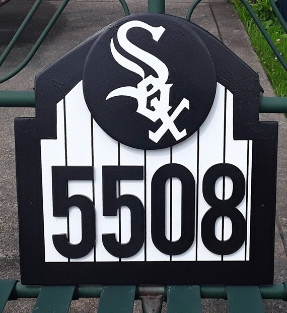 CHICAGO WHITE SOX Address Sign Custom Made Wood Decor Sign / - Etsy