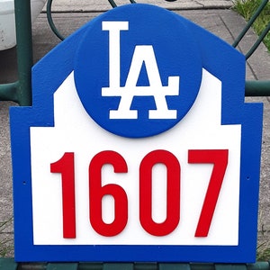 LOS ANGELES DODGERS Address Sign Custom Made for Home - Etsy