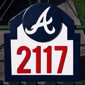 ATLANTA BRAVES Address Sign Custom Made for Home, Apartment, Office ...