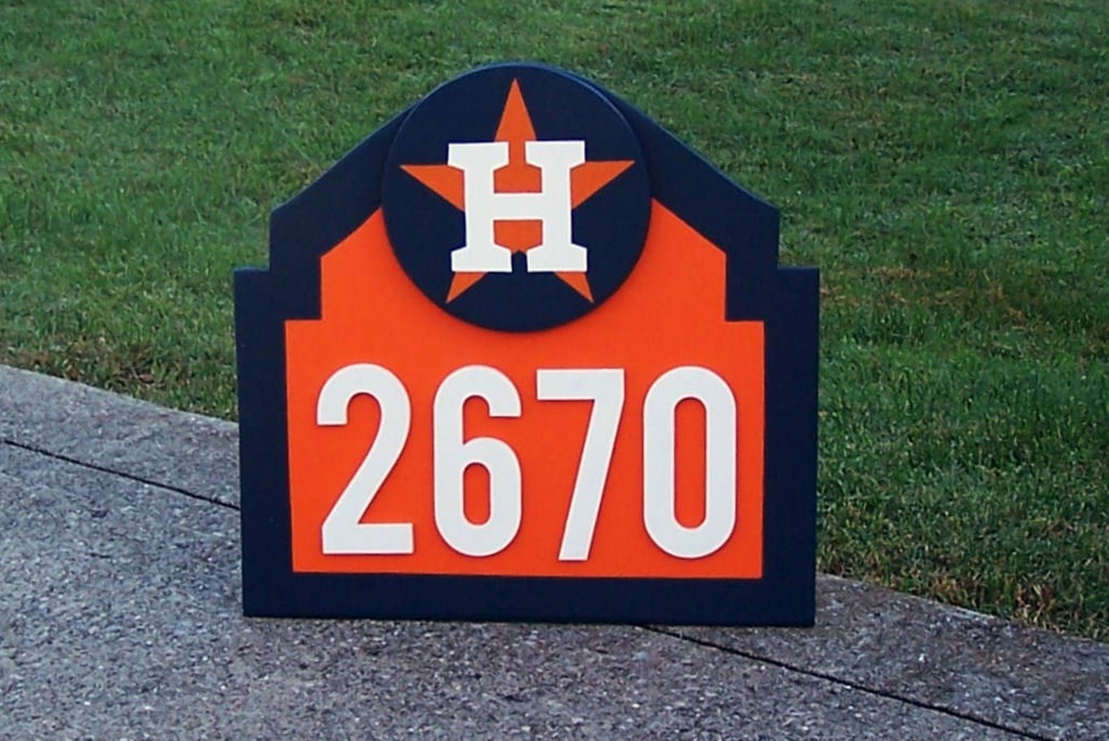 HOUSTON ASTROS Address Sign Custom Made for Home Apartment - Etsy