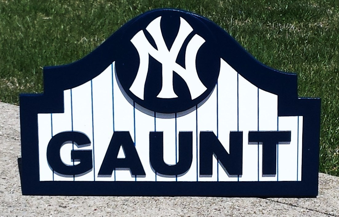 NEW YORK YANKEES Name Sign Custom Wood Decor New | Etsy