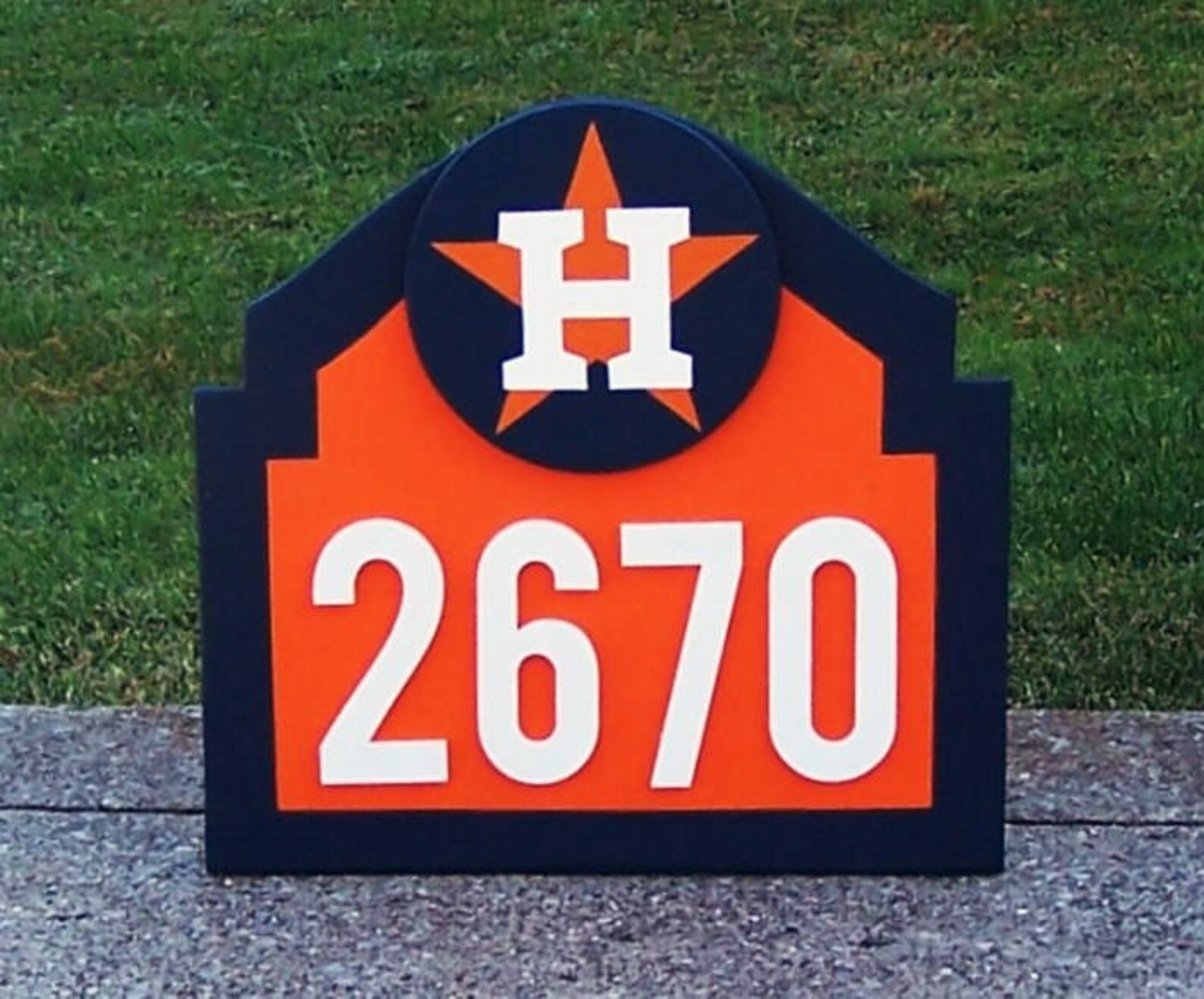 Houston Astros Address Sign Custom Made for Home, Apartment, Office ...