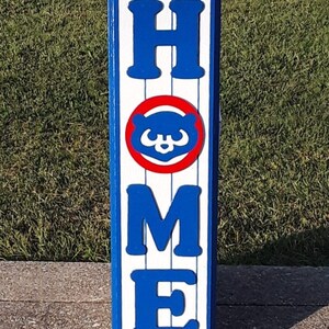 Chicago Cubs "cubs Home" Wood Decor Sign | Chicago Cubs Gifts | Chicago ...