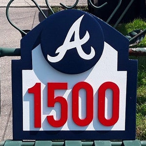 ATLANTA BRAVES Address Sign Custom Made for Home, Apartment, Office ...