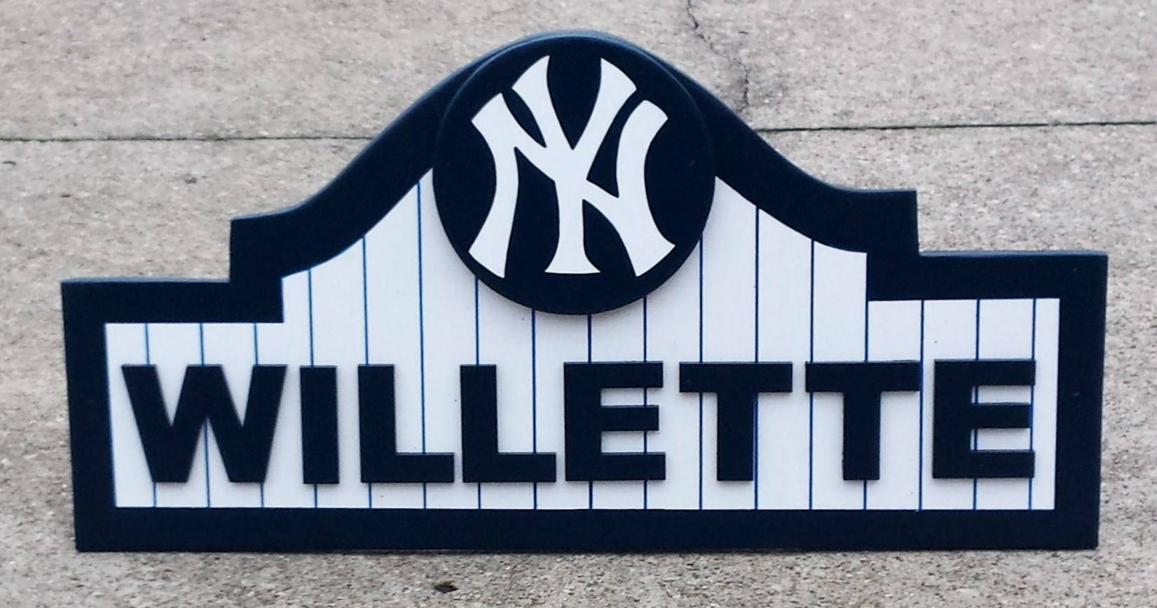 NEW YORK YANKEES Name Sign Custom Wood Decor New | Etsy