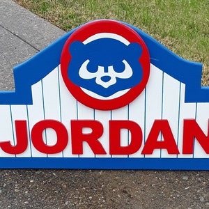 Chicago Cubs Name Sign "cubbies" Custom Made Wood Decor Sign | Chicago ...